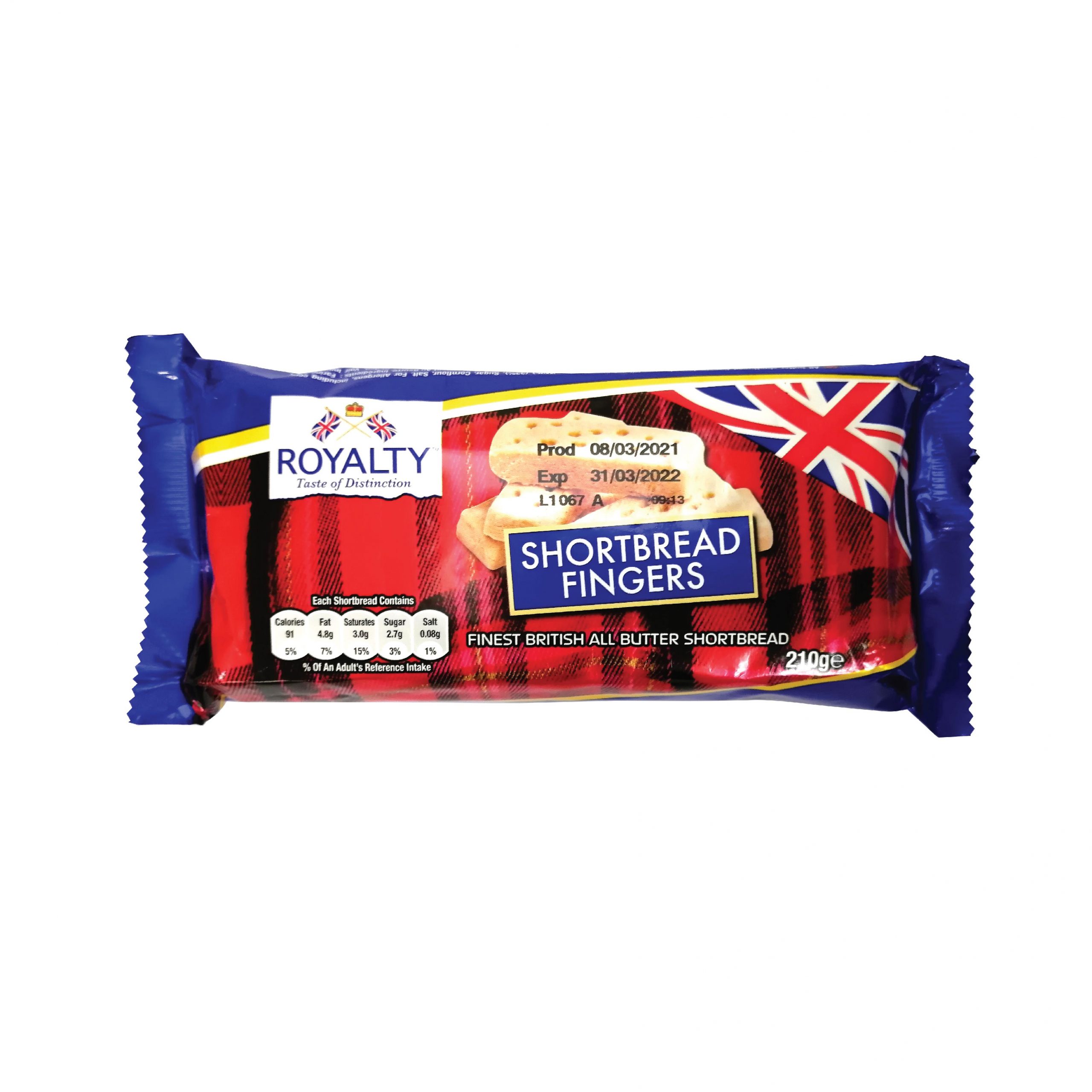 皇家牛油餅乾 Royalty Shortbread Fingers 210g - 超然國際集團有限公司